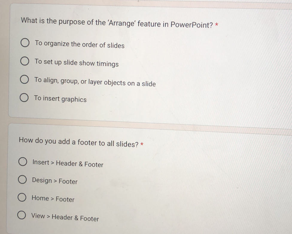 What is the purpose of the 'Arrange' feature | StudyX