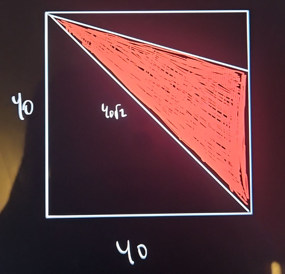 The image shows a square with sides labeled | StudyX
