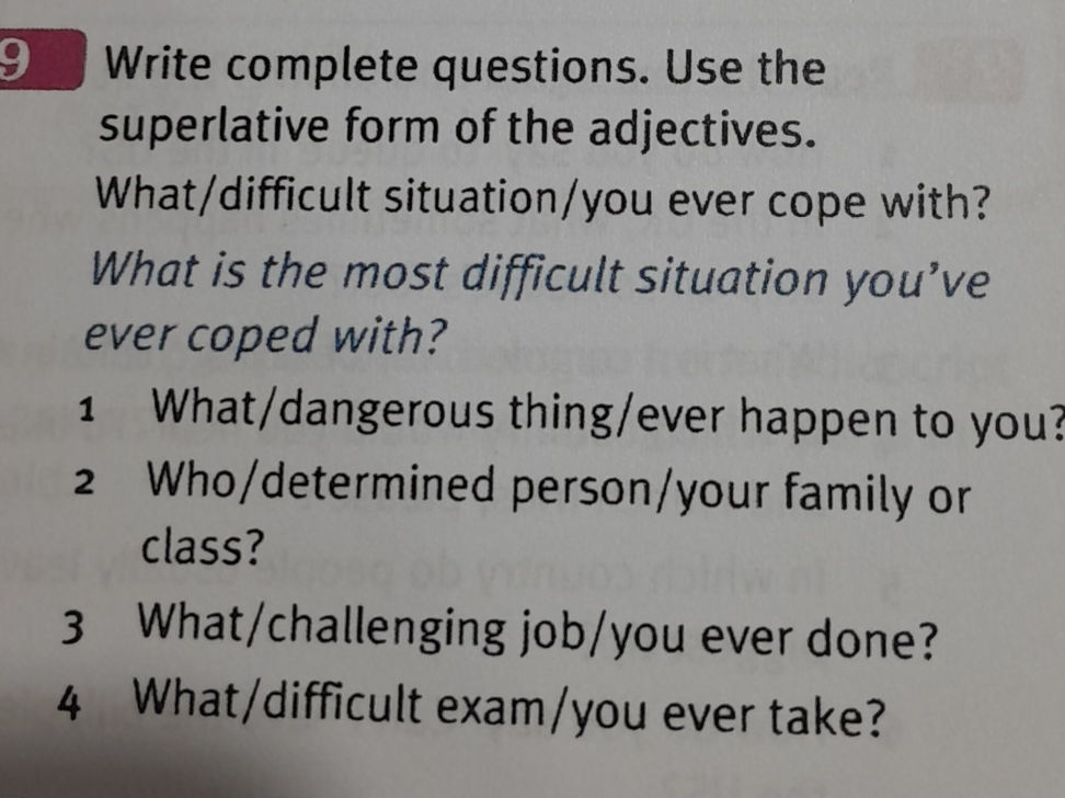 Write complete questions. Use the | StudyX