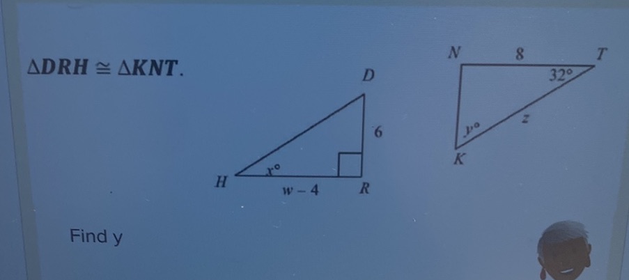 Find y in similar triangles | StudyX