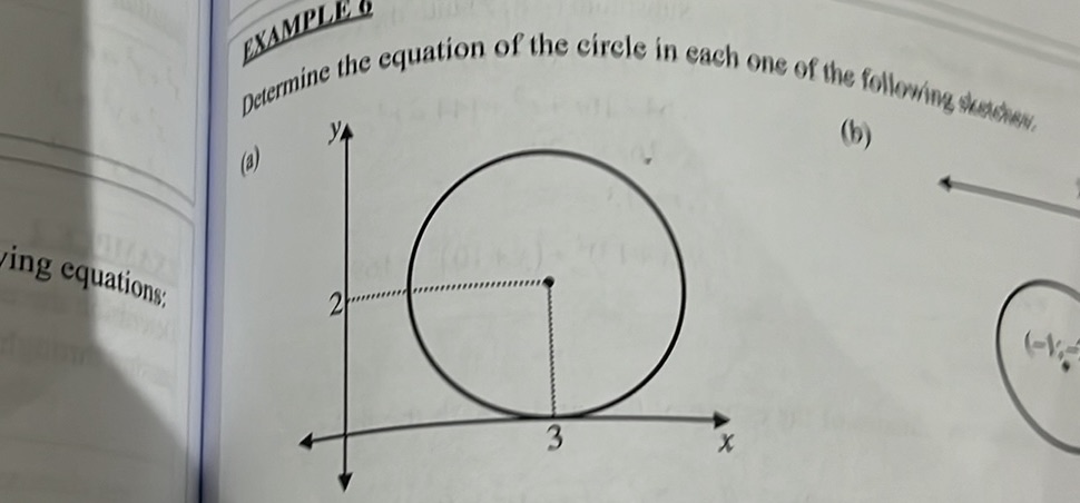 Determine the equation of the circle in each | StudyX