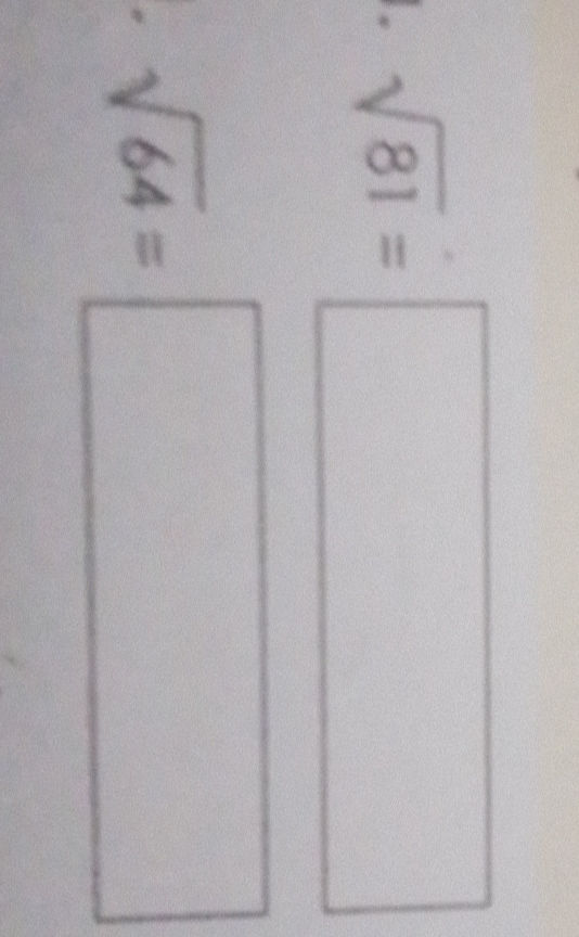 Square root of 64 and 81 | StudyX