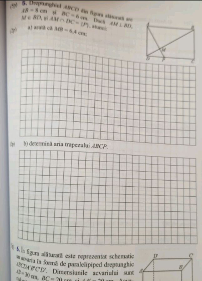 5. Dreptunghiul ABCD din figura alăturată | StudyX