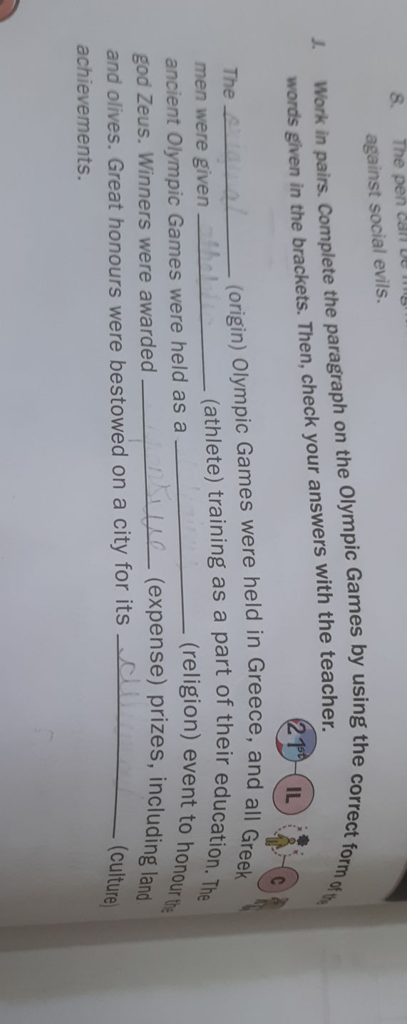 Work in pairs. Complete the paragraph on the | StudyX