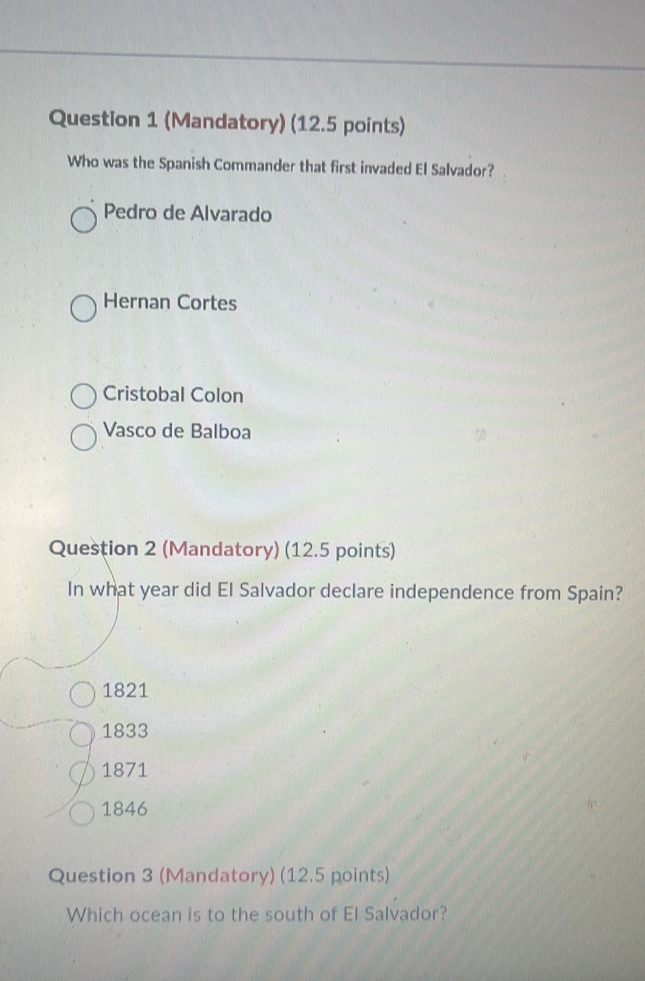 Question 1 (Mandatory) (12.5 points) Who | StudyX
