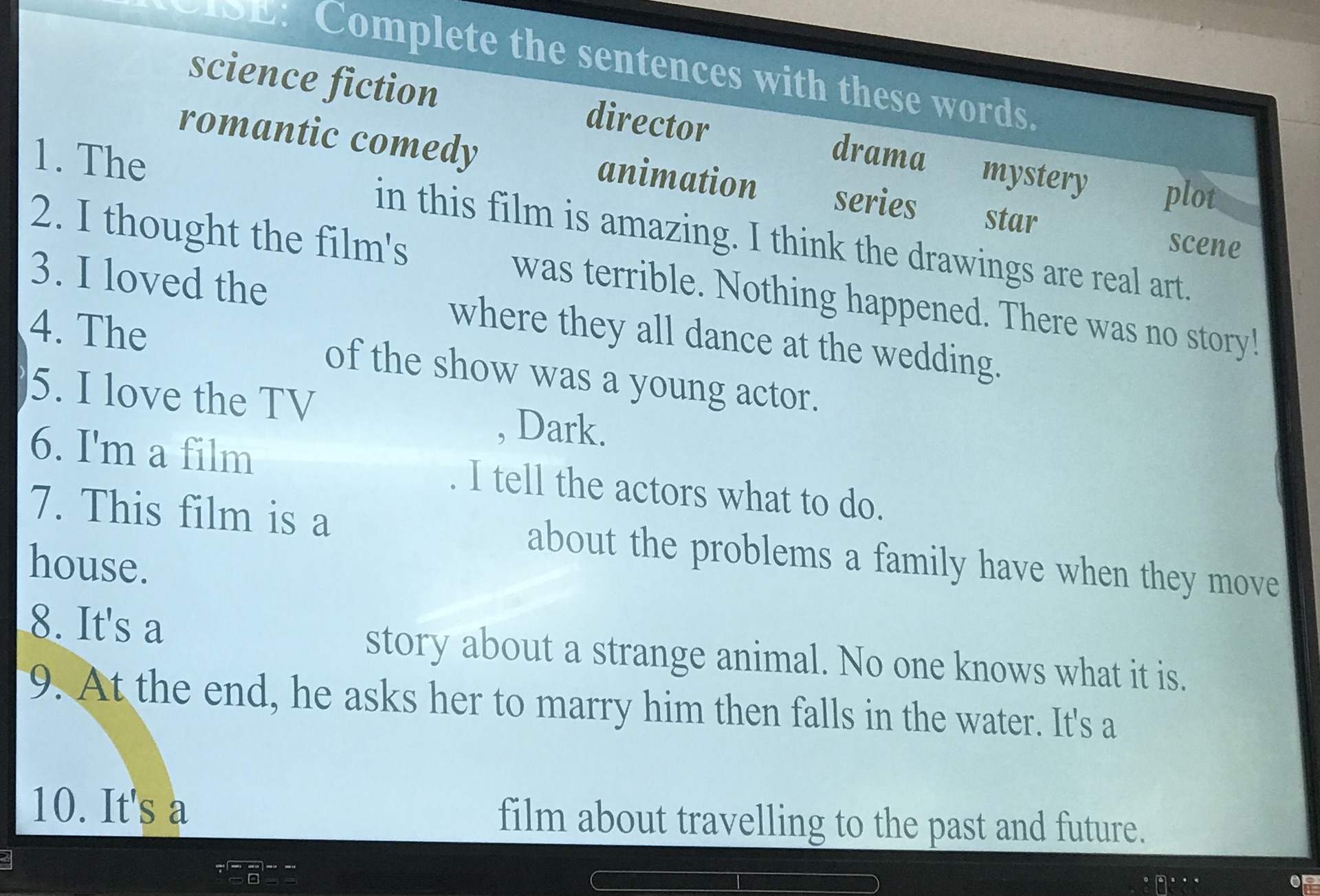 Complete the sentences with these words. | StudyX