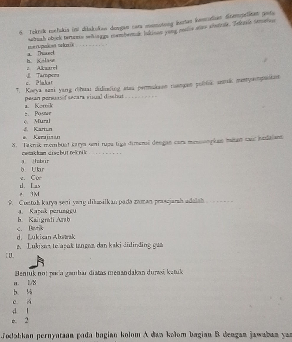6. Teknik melukis ini dilakukan dengan cara | StudyX