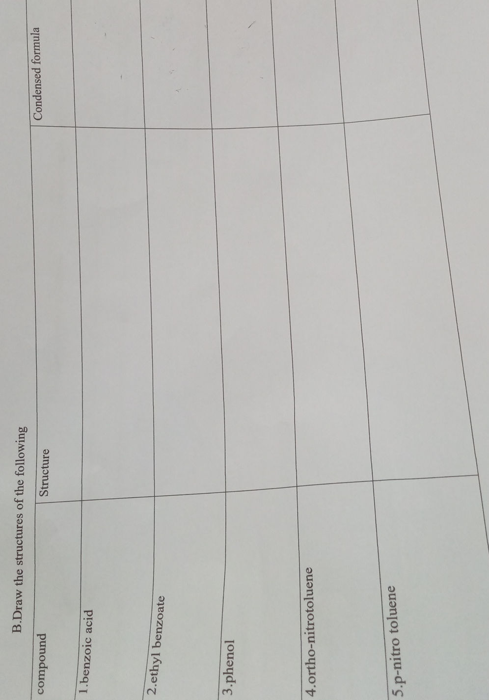B. Draw the structures of the following | | StudyX