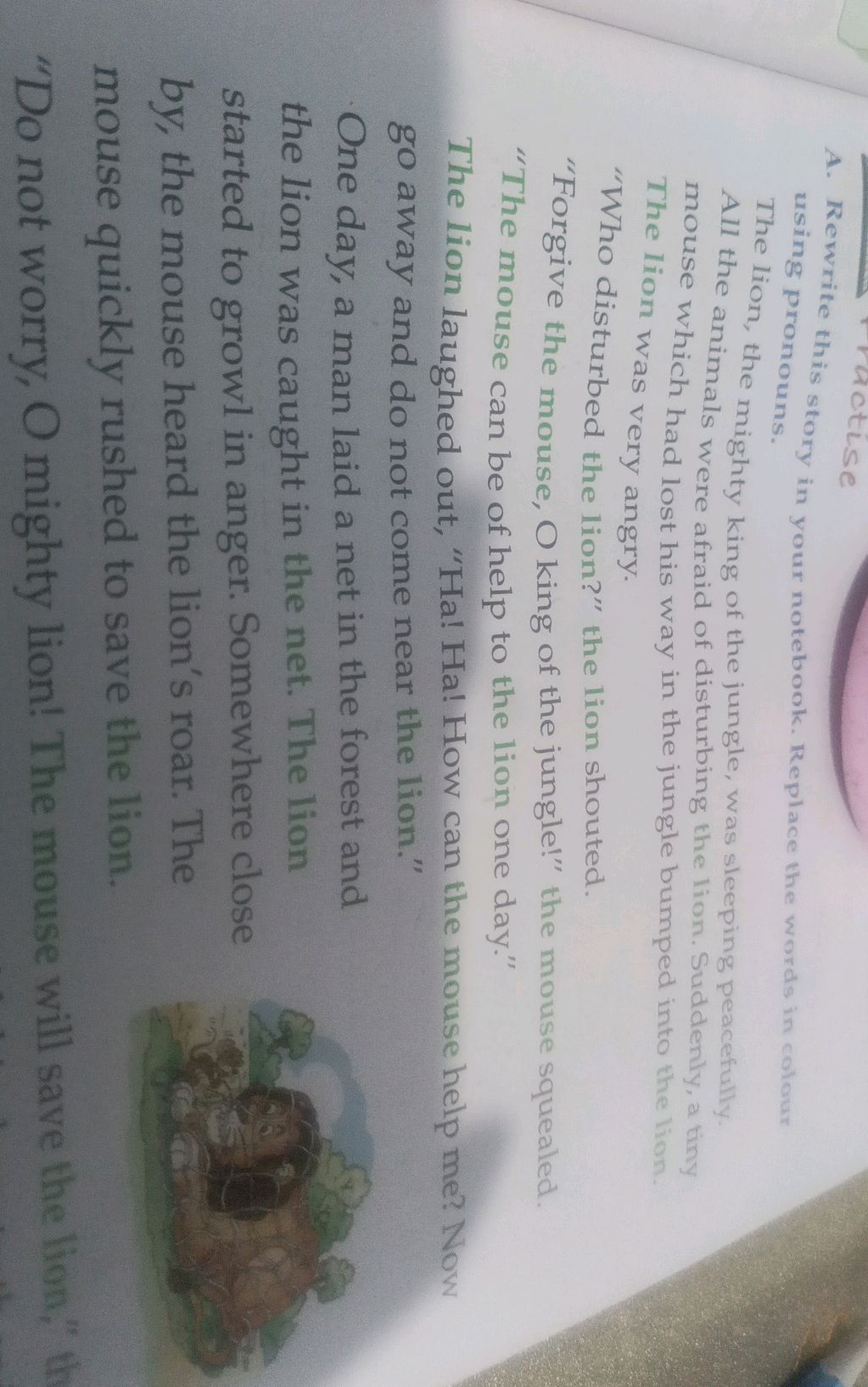 A. Rewrite this story in your notebook. | StudyX