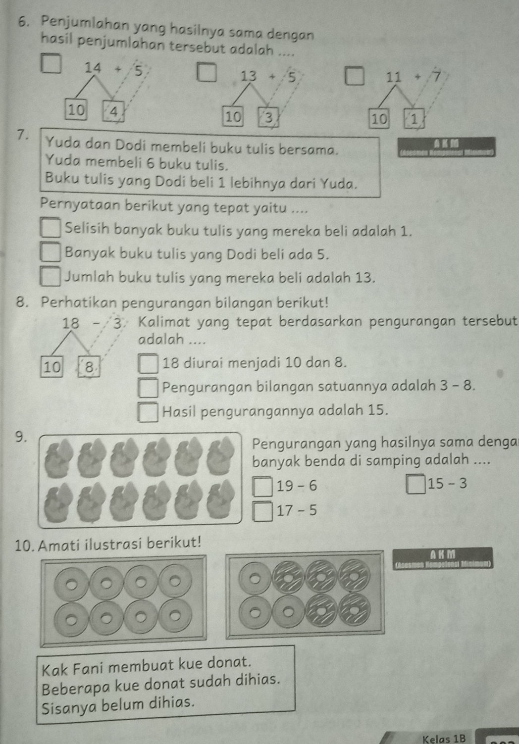 6. Penjumlahan yang hasilnya sama dengan | StudyX