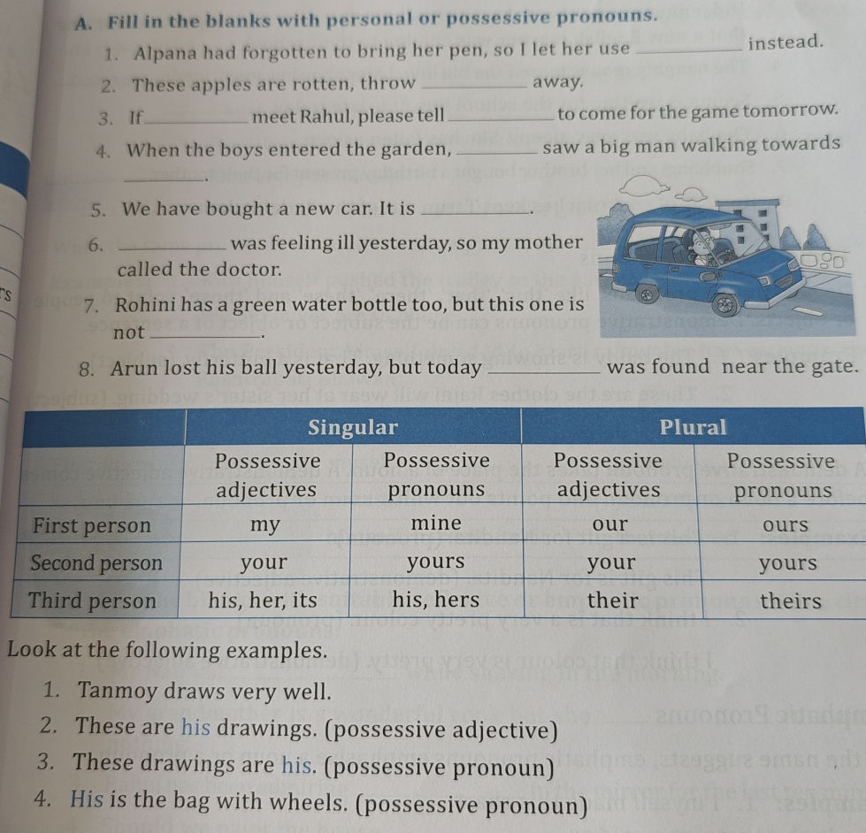 A. Fill in the blanks with personal or | StudyX