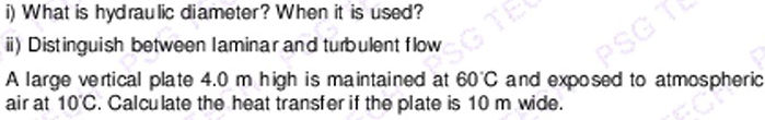 i) What is hydraulic diameter? When it is | StudyX