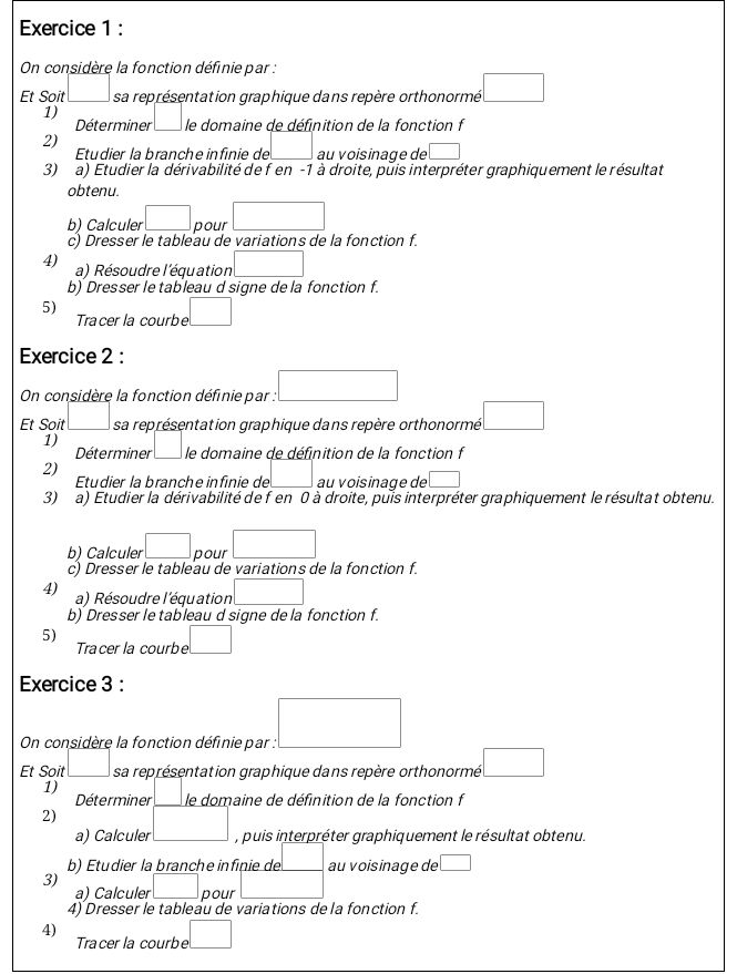 Exercice 1: On considère la fonction définie | StudyX