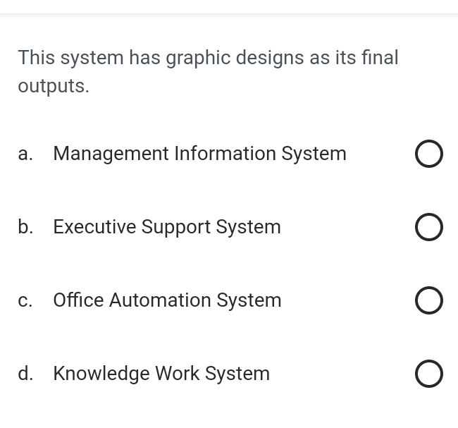 This system has graphic designs as its final | StudyX