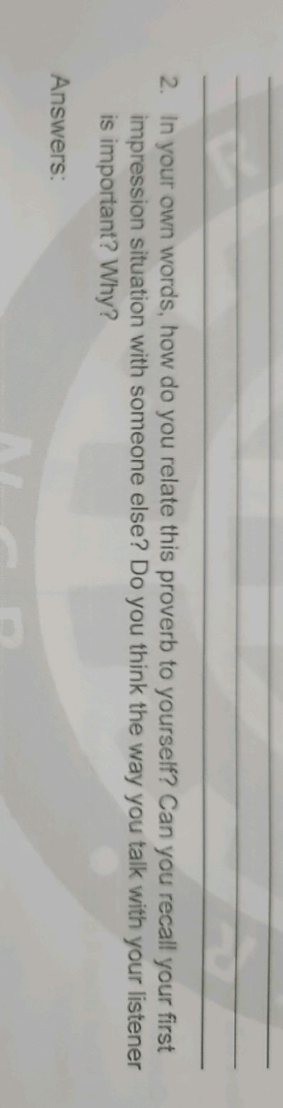 2. In your own words, how do you relate this | StudyX