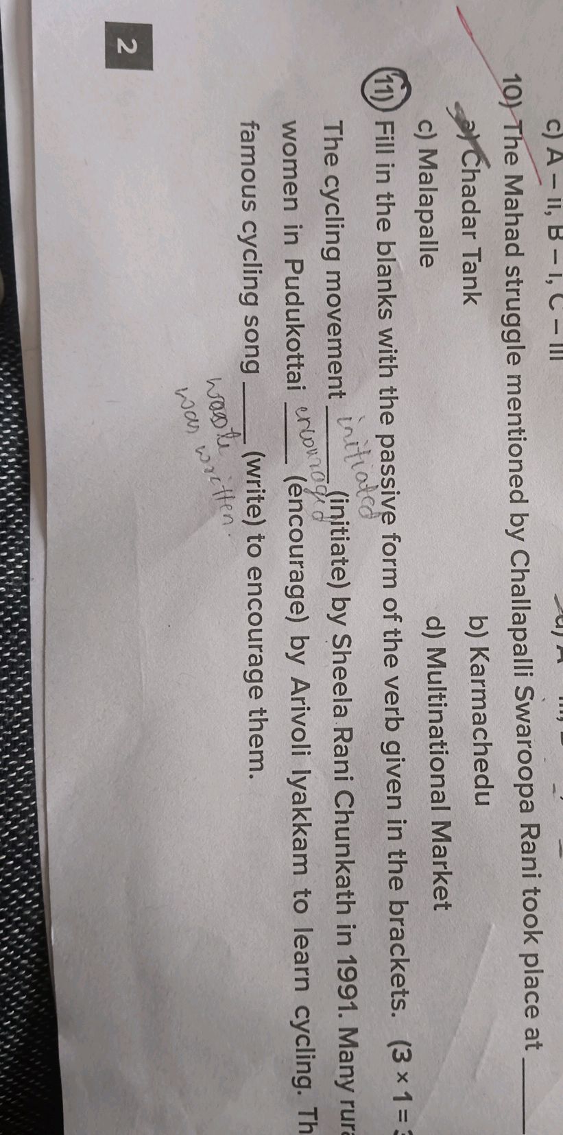 10) The Mahad struggle mentioned by | StudyX