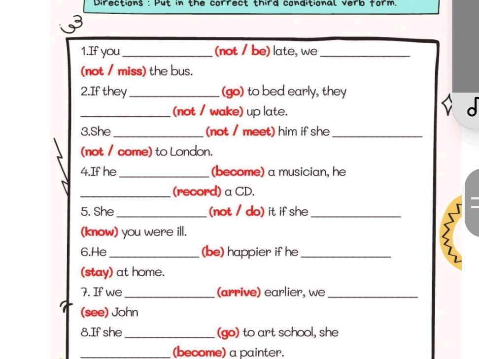 Directions: Put in the correct third | StudyX