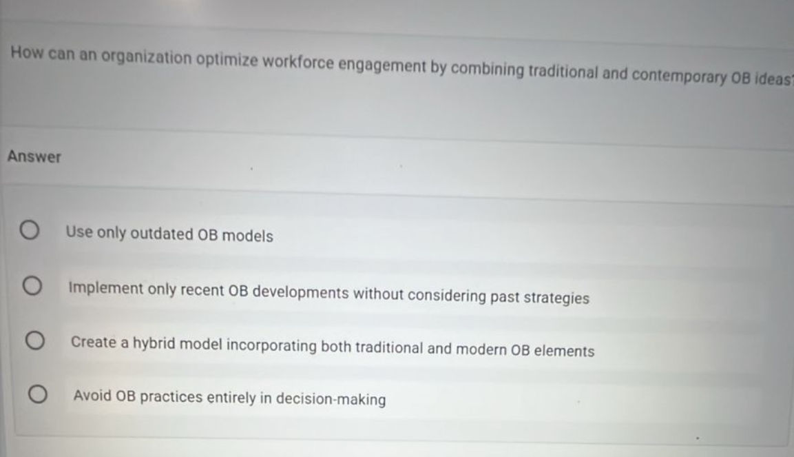 How can an organization optimize workforce | StudyX