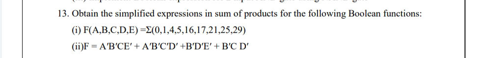 13. Obtain the simplified expressions in sum | StudyX
