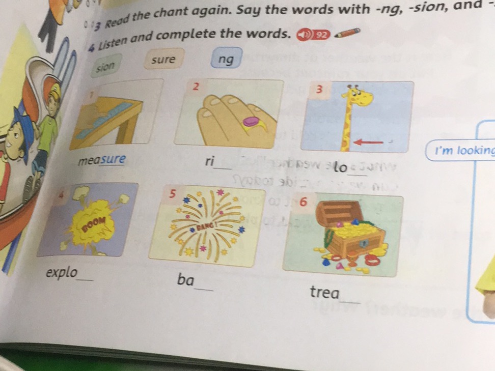 4 Listen and complete the words. 1. measure | StudyX