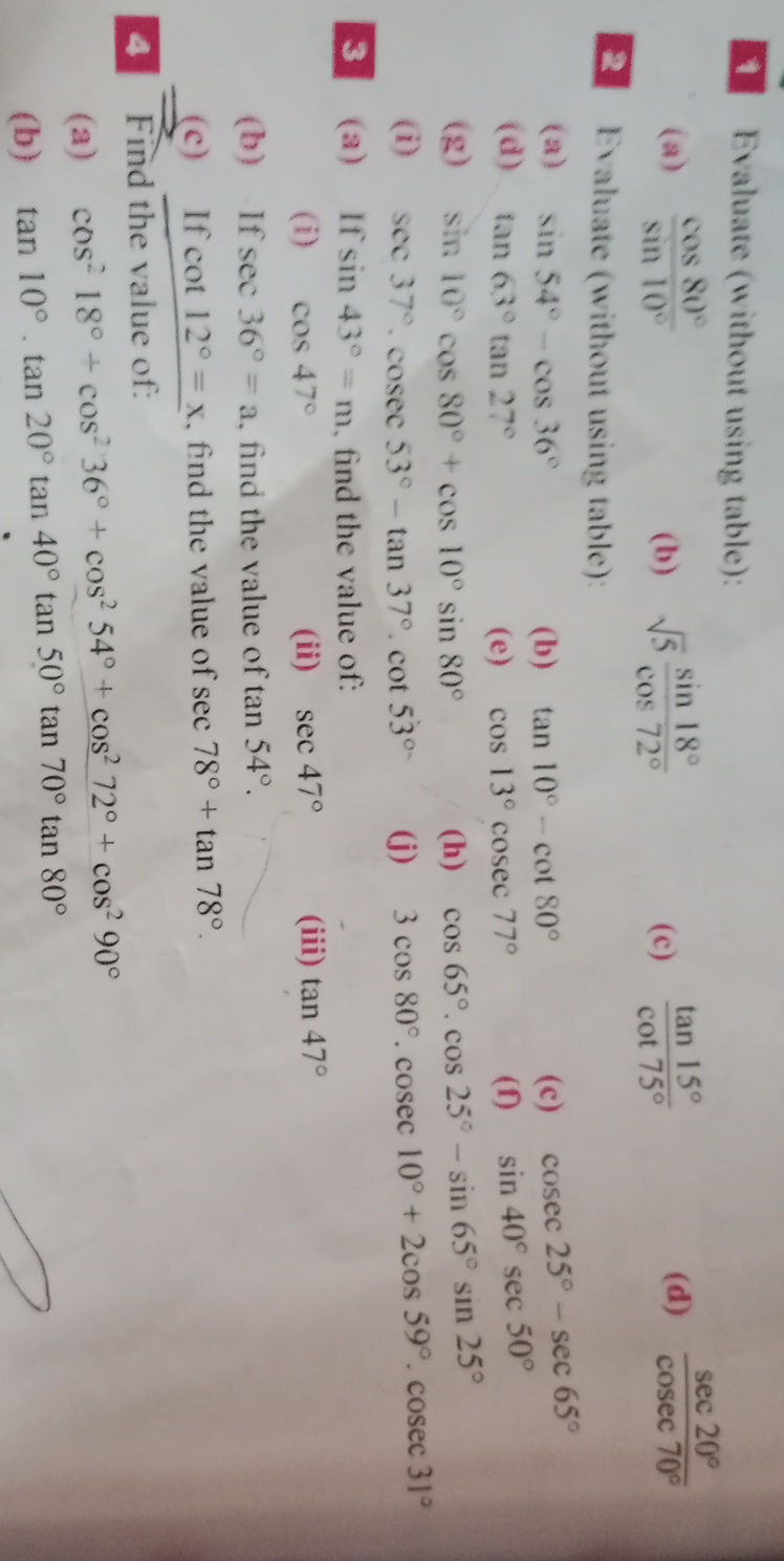 1. Evaluate (without using table): (a) $ { | StudyX