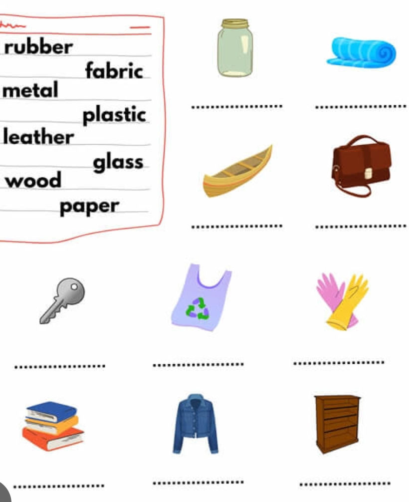 Match the objects with the materials they | StudyX