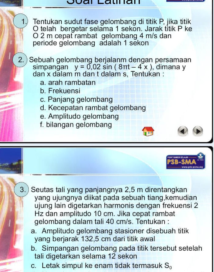 1. Tentukan sudut fase gelombang di titik P, | StudyX