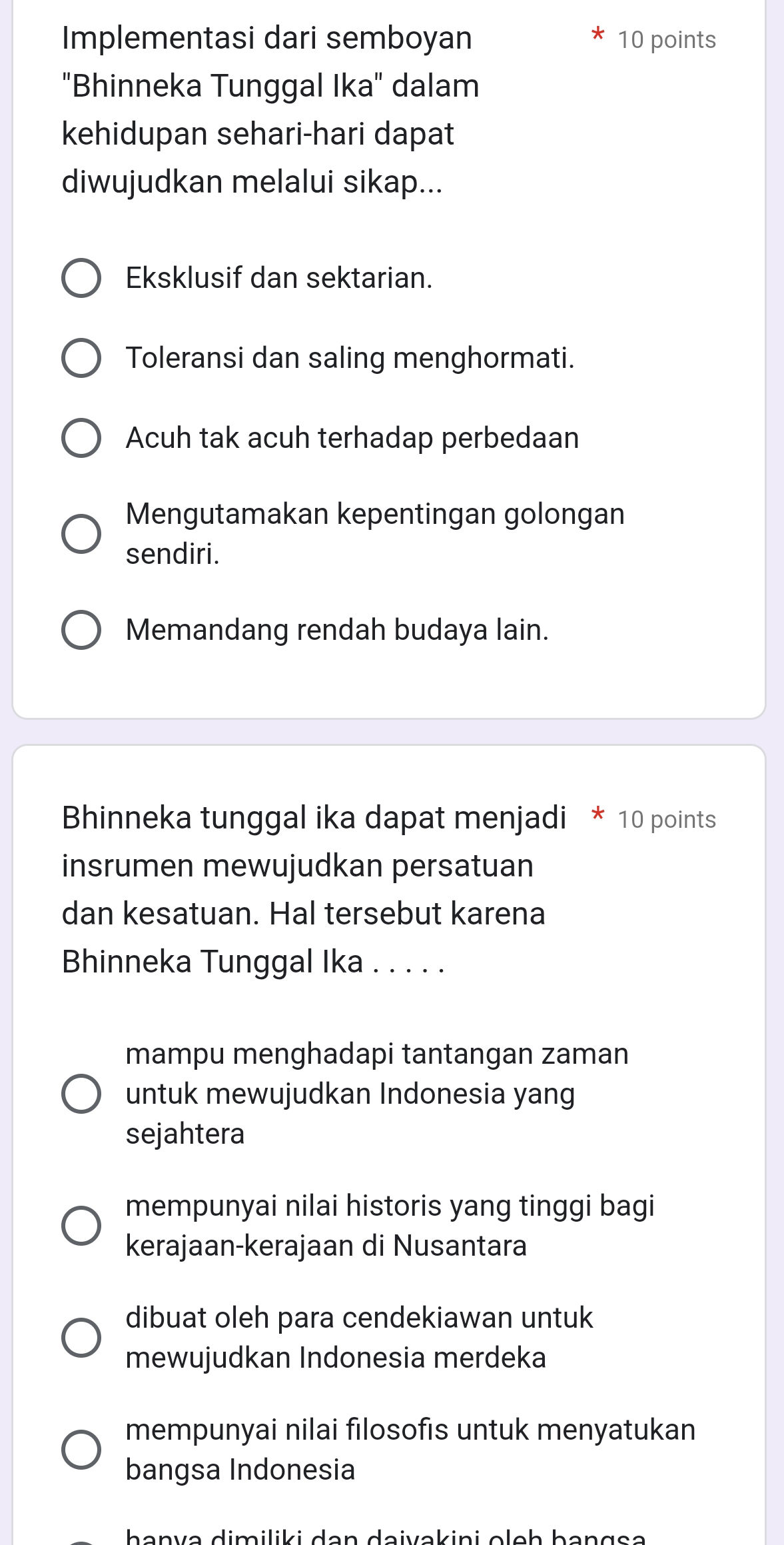 Implementasi dari semboyan "Bhinneka Tunggal | StudyX