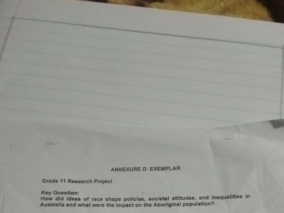 Grade 11 Research Project Key Question: How | StudyX