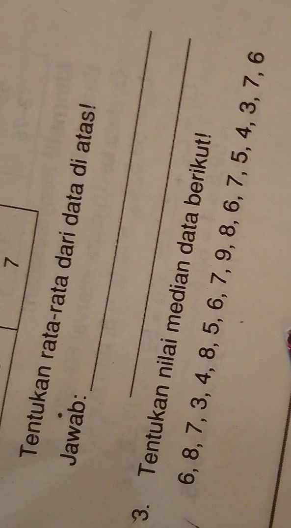 Tentukan rata-rata dari data di atas! Jawab: | StudyX