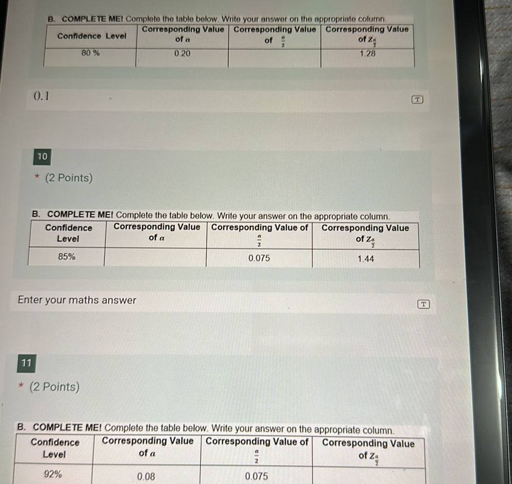 B. COMPLETE ME! Complete the table below. | StudyX