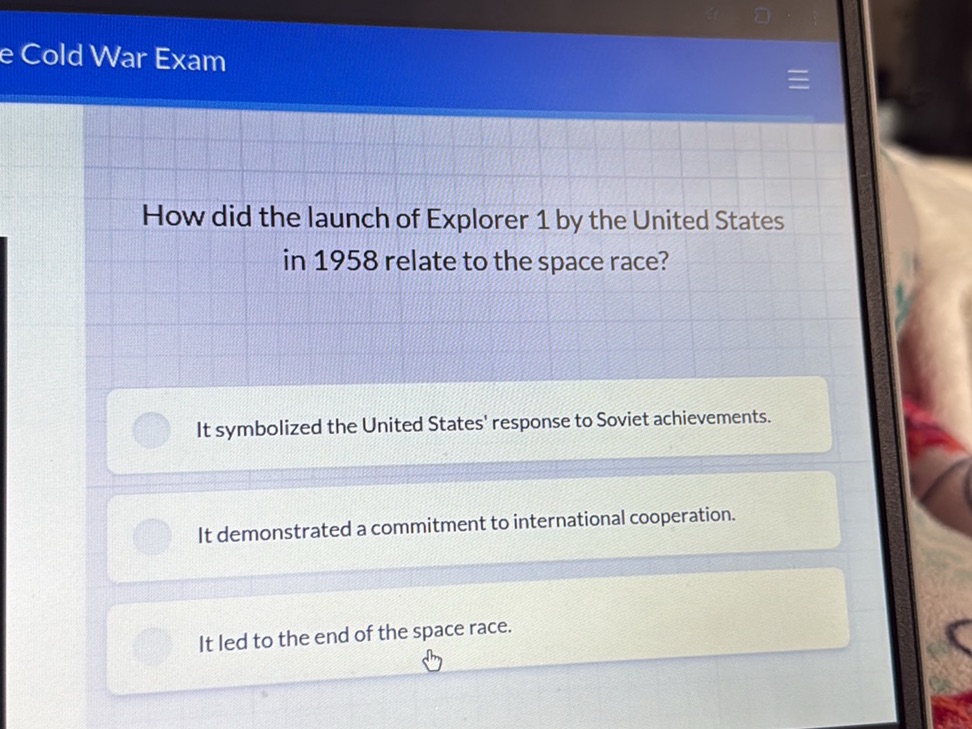 How did the launch of Explorer 1 by the | StudyX