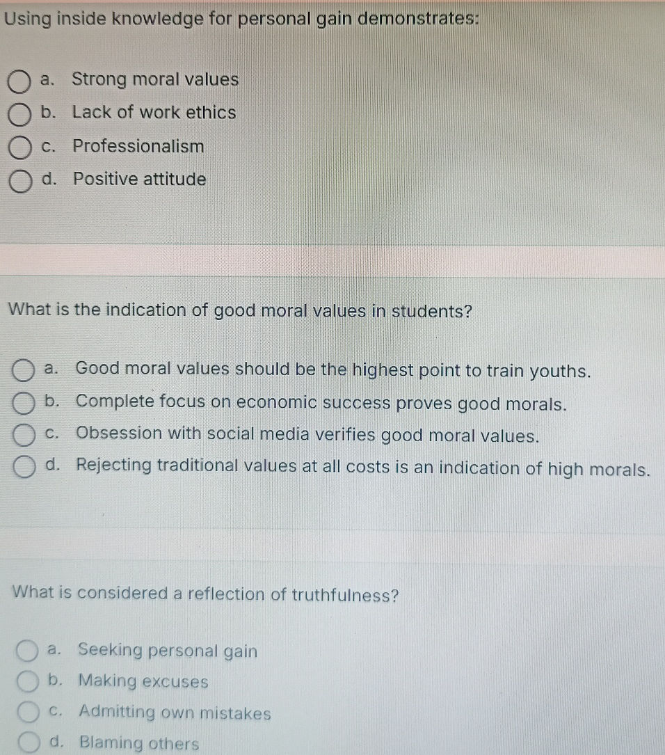 Using inside knowledge for personal gain | StudyX