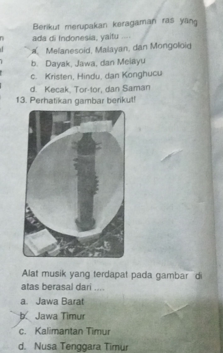 Berikut merupakan keragaman ras yang ada di | StudyX