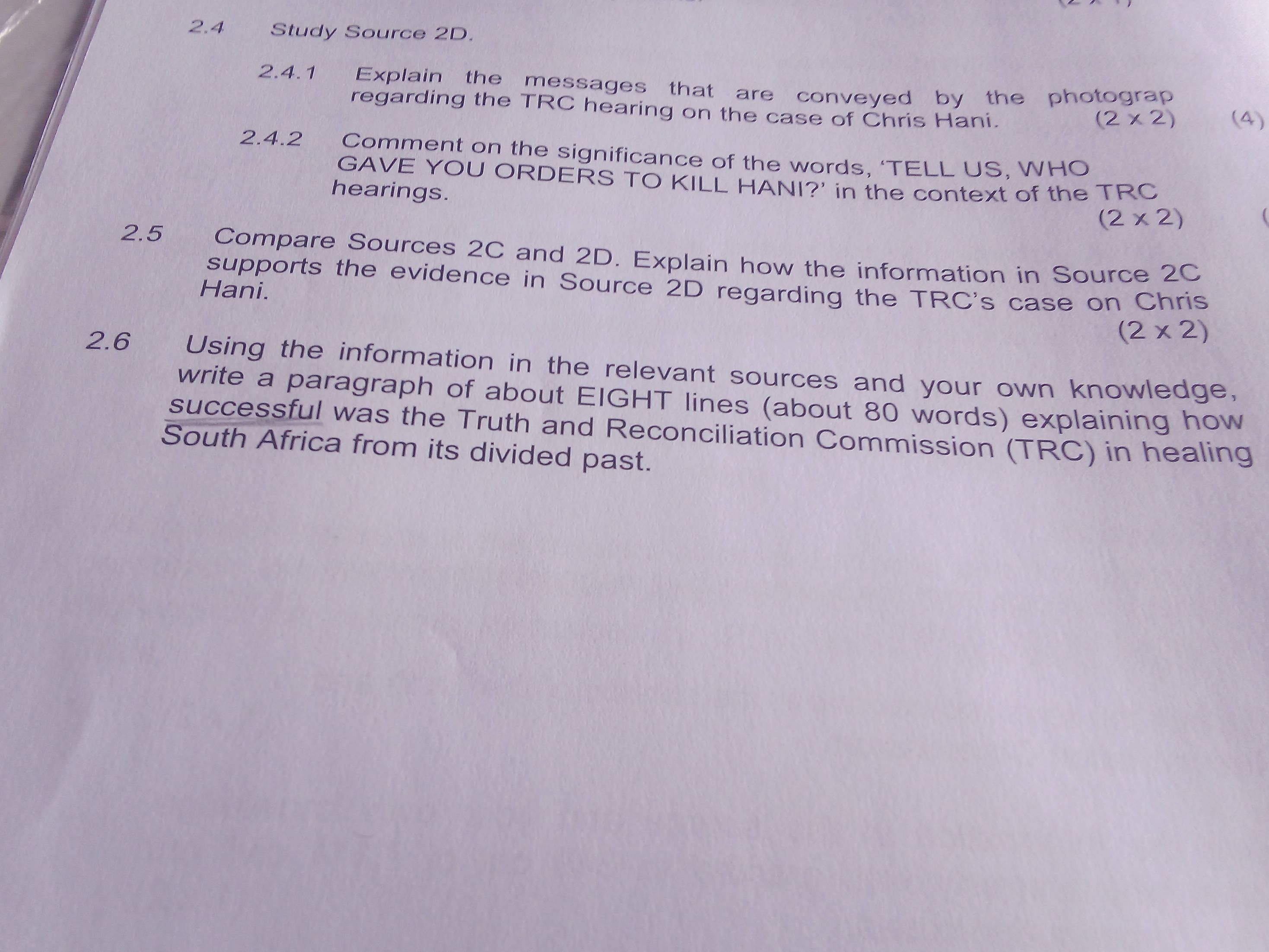 2.4 Study Source 2D. 2.4.1 Explain the | StudyX