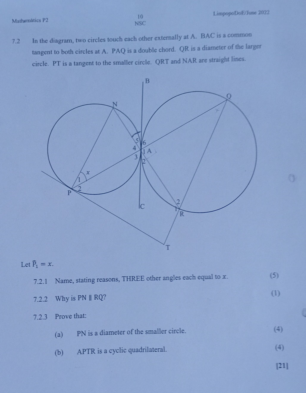 In the diagram, two circles touch each other | StudyX