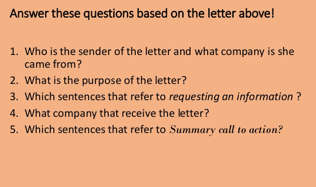 Answer these questions based on the letter