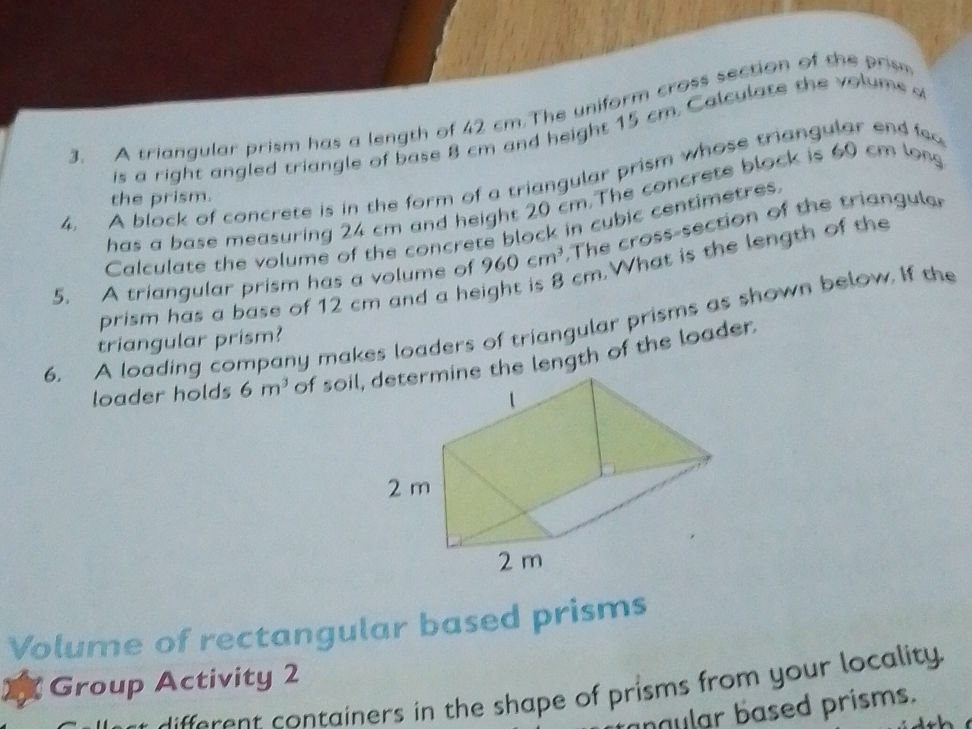 3. A triangular prism has a length of 42 cm. | StudyX
