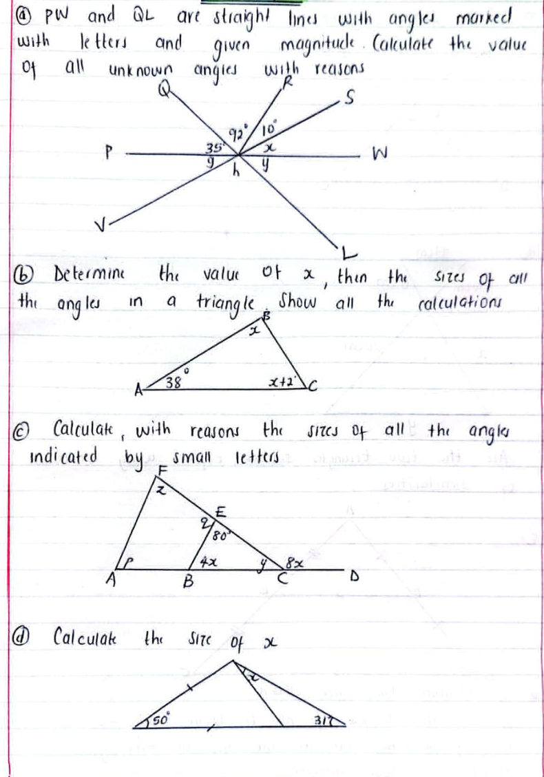 (a) PW and QL are straight lines with angles | StudyX