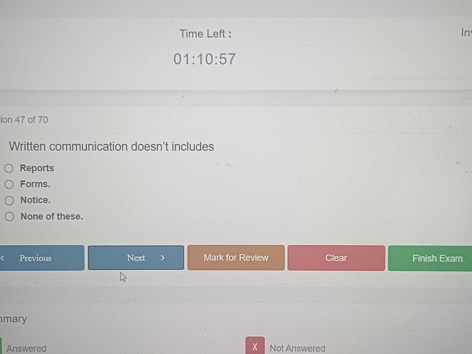 Written communication doesn't includes | StudyX