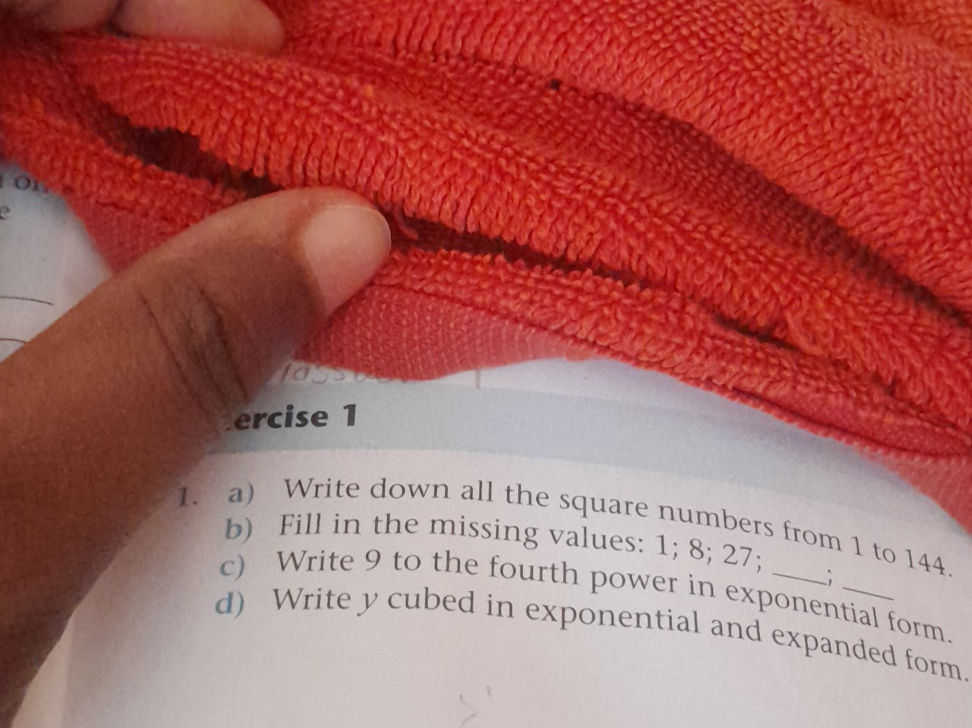 1. a) Write down all the square numbers from | StudyX