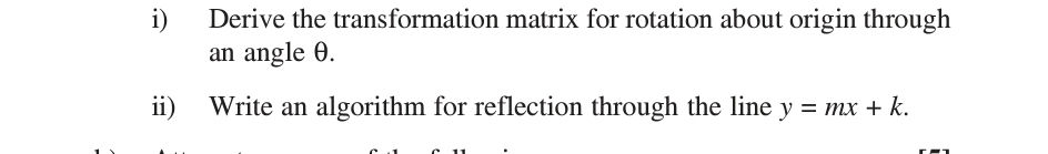 i) Derive the transformation matrix for | StudyX