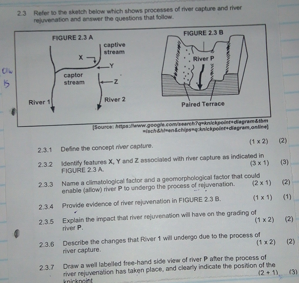 2.3 Refer to the sketch below which shows | StudyX