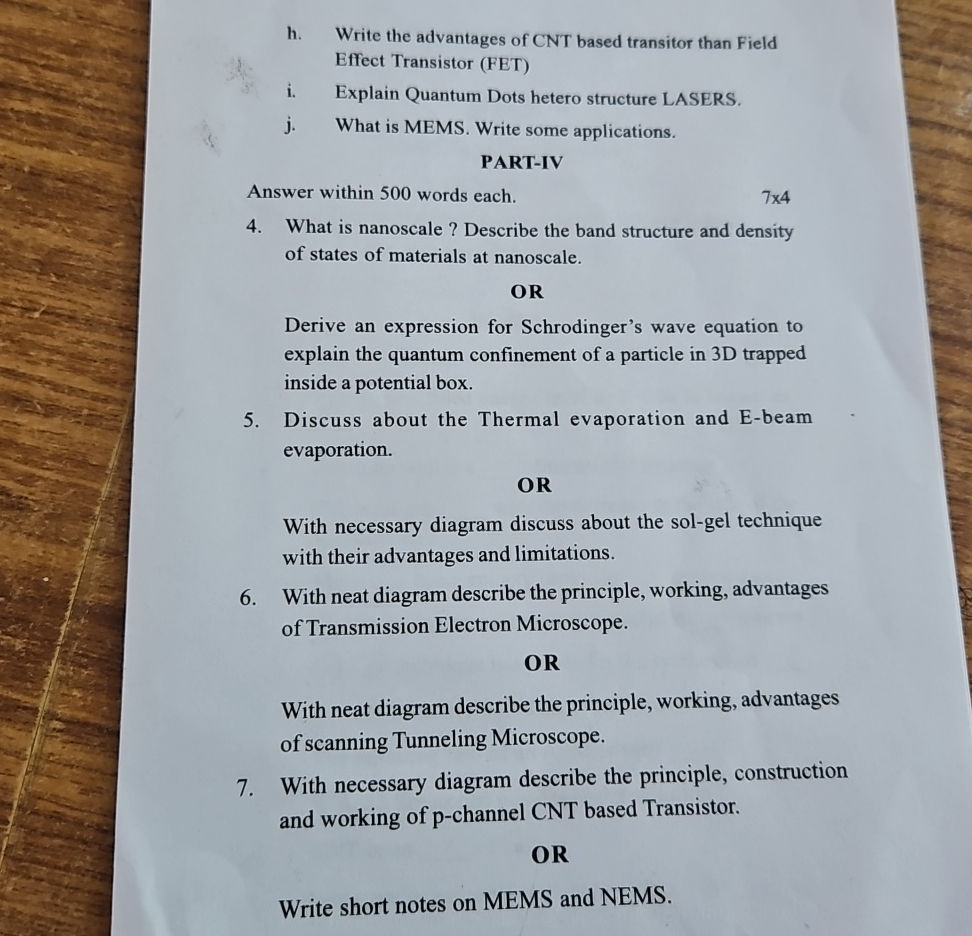 h. Write the advantages of CNT based | StudyX