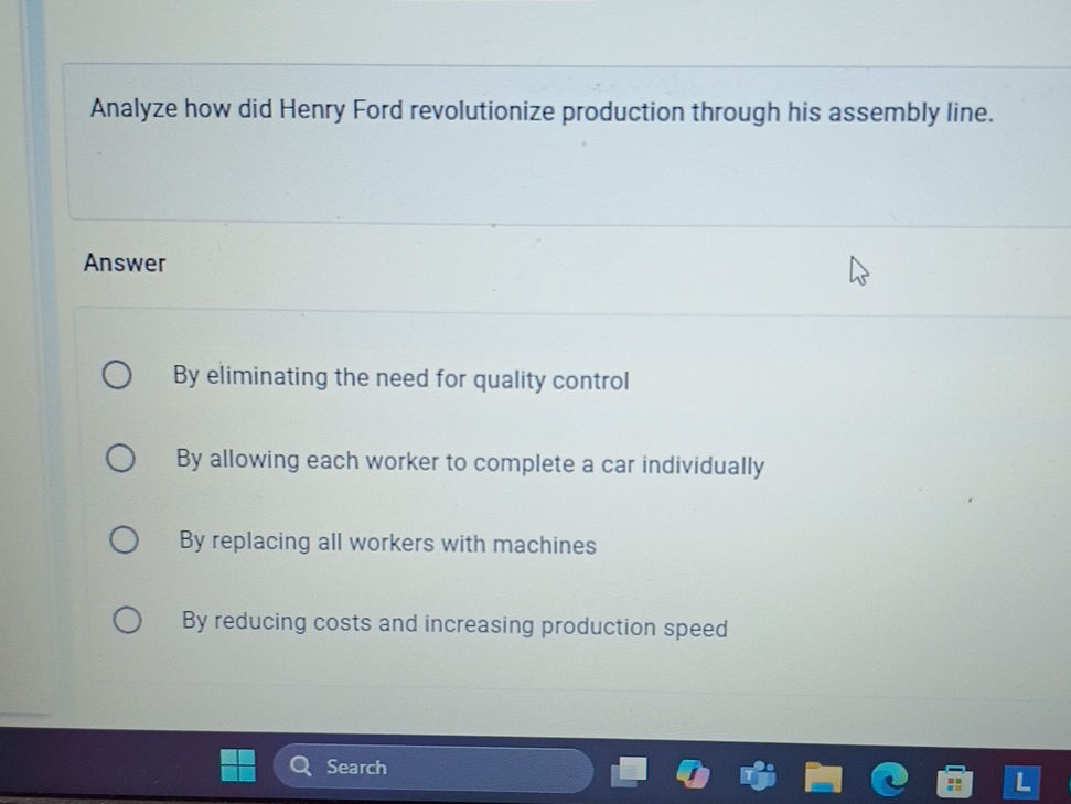 Analyze how did Henry Ford revolutionize | StudyX