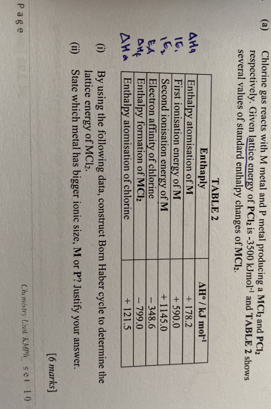 (i) By using the following data, construct | StudyX
