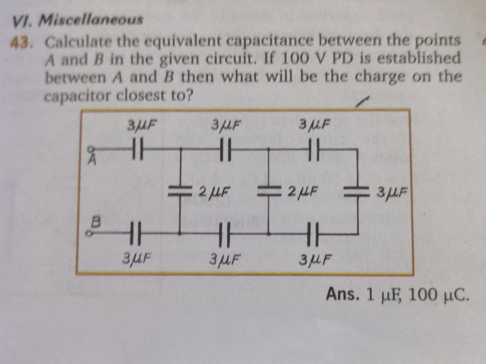 Calculate the equivalent capacitance between | StudyX