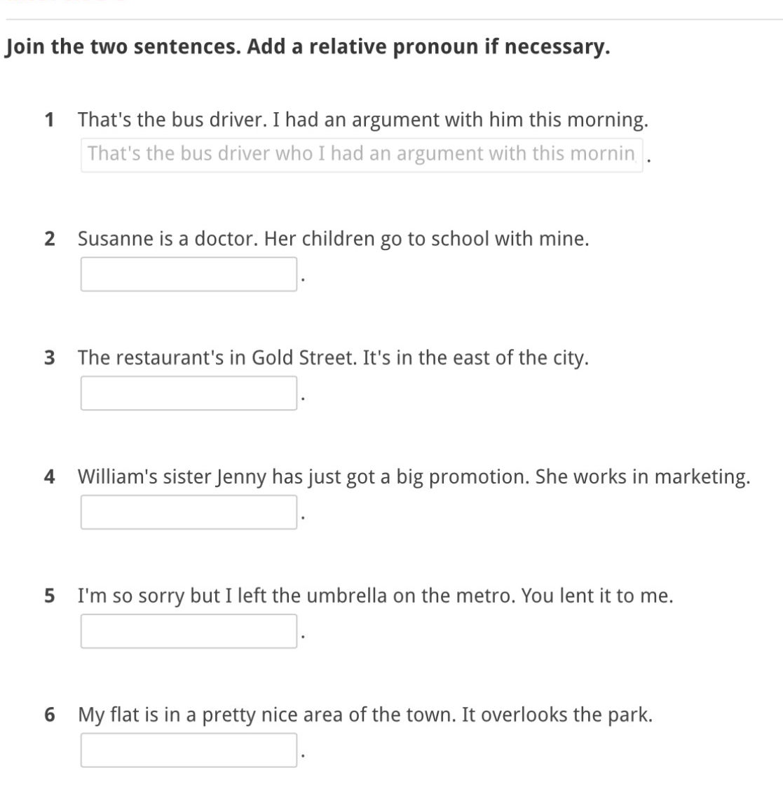 Join the two sentences. Add a relative | StudyX