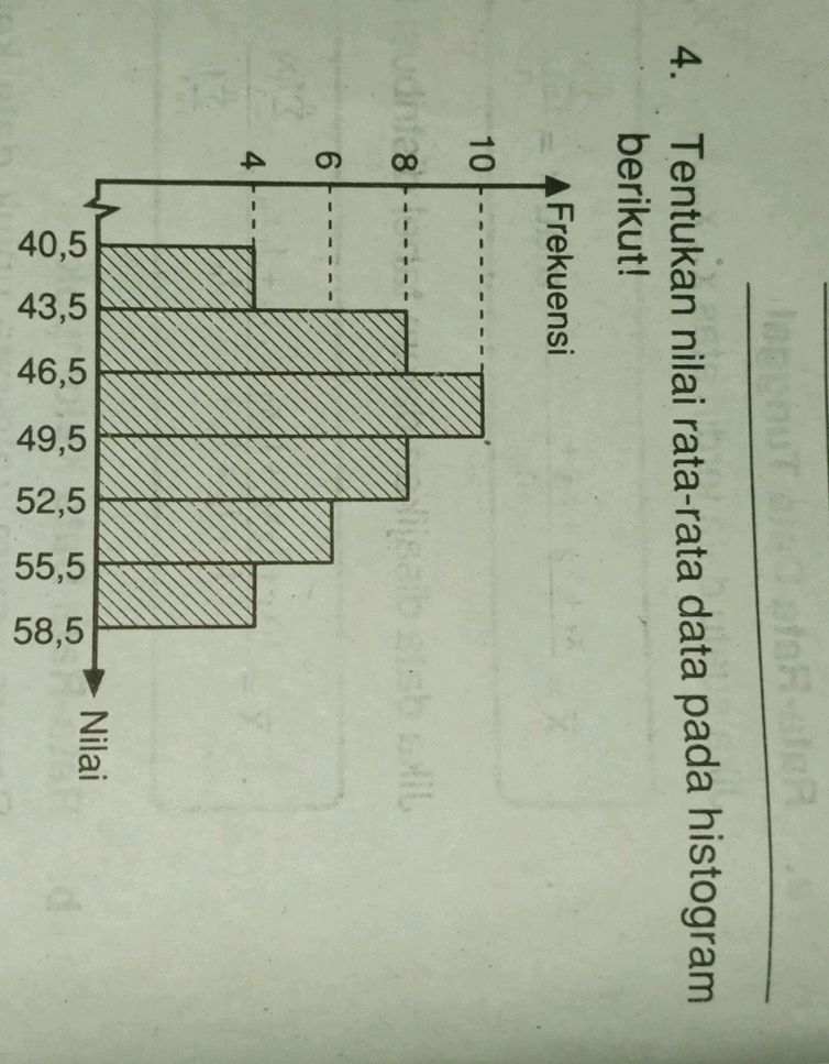 4. Tentukan nilai rata-rata data pada | StudyX