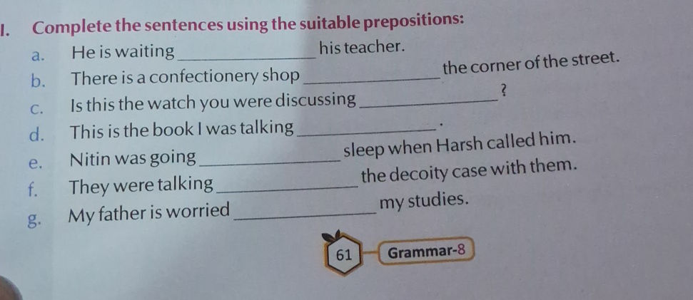 1. Complete the sentences using the suitable | StudyX